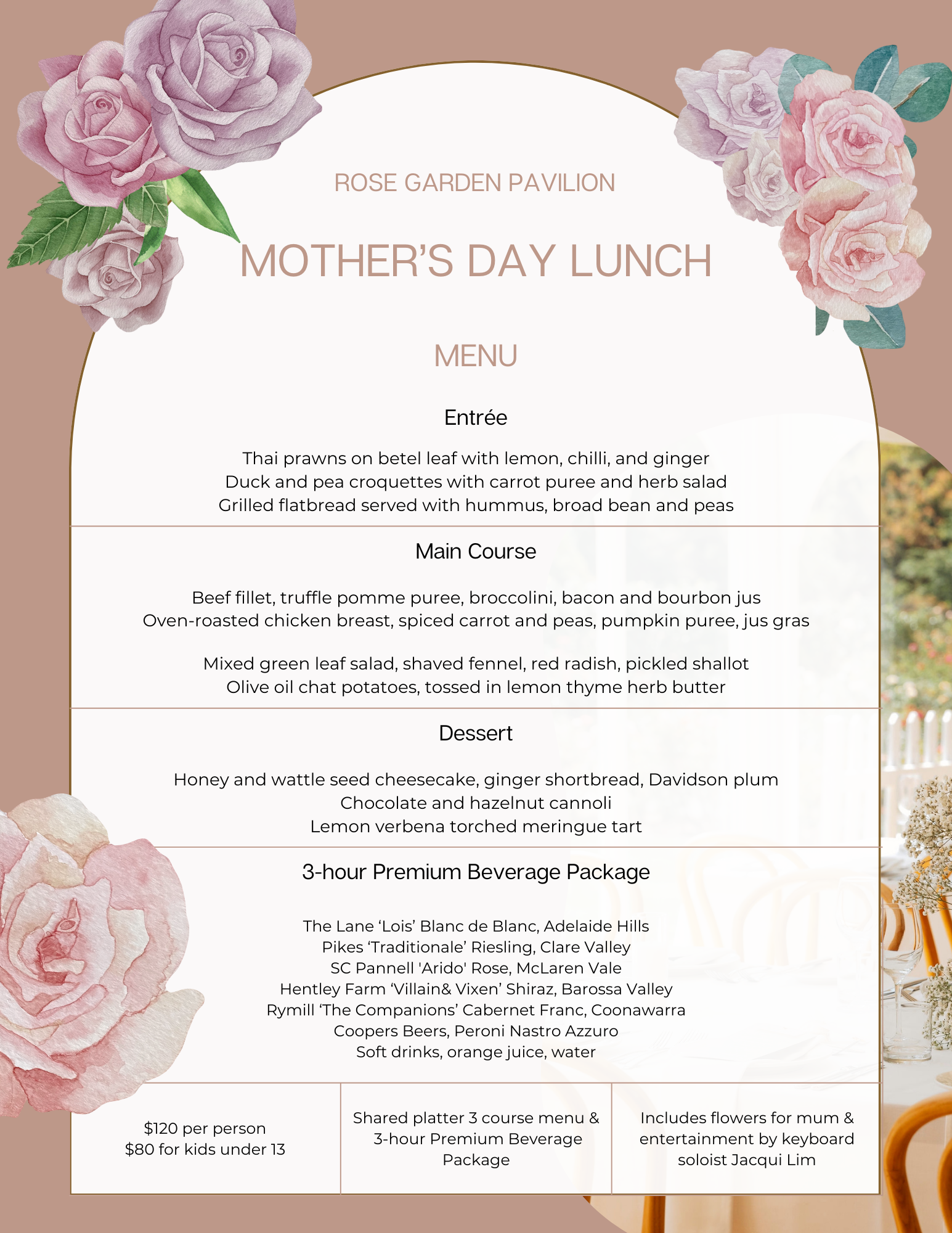 Mother's Day Lunch at Rose Garden